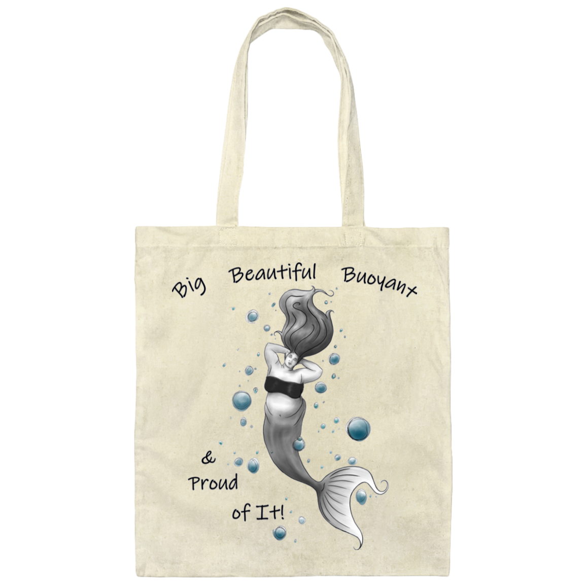 Big Beautiful Buoyant Canvas Tote Bag – Society Of Fat Mermaids