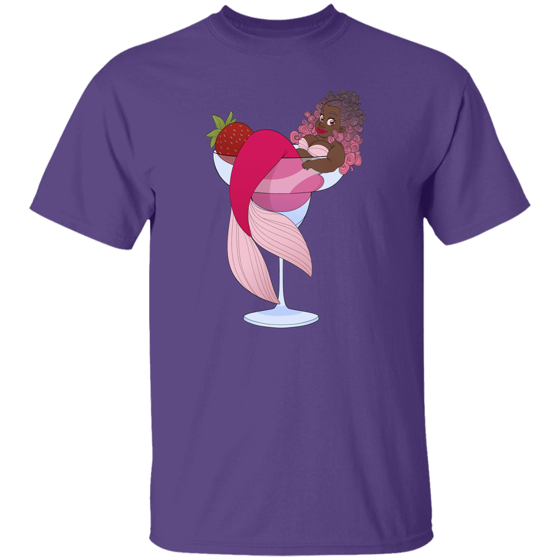 Strawberry Mer-garita Basic Unisex T-Shirt – Society Of Fat Mermaids